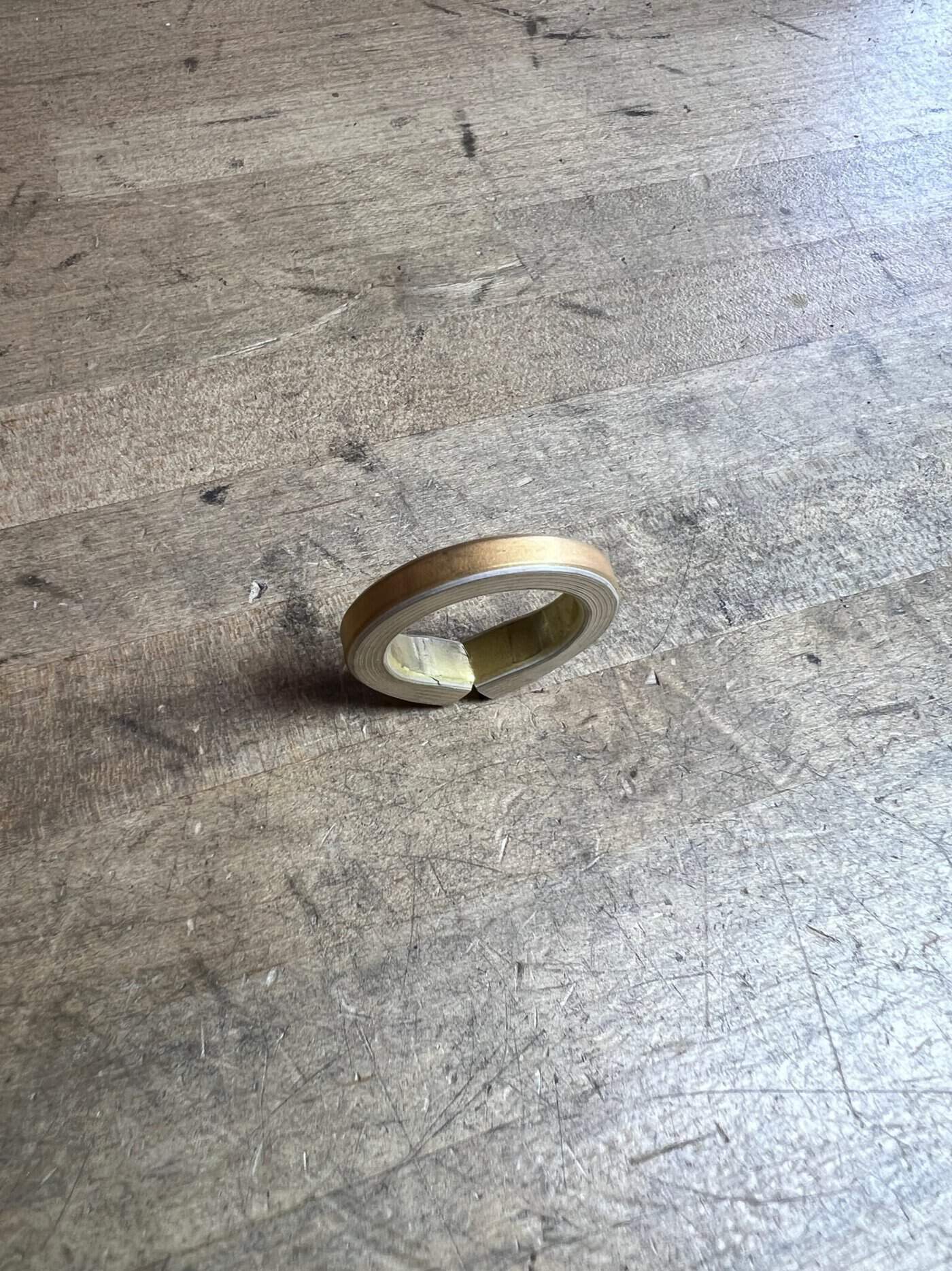 Silver and Gray Mokume Gane Wood Grain Ring - arnkrebs.com