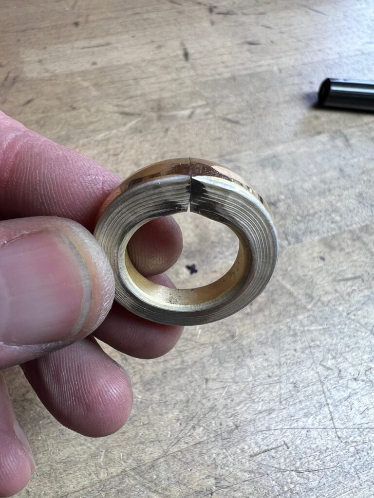 Silver and Gray Mokume Gane Wood Grain Ring - arnkrebs.com