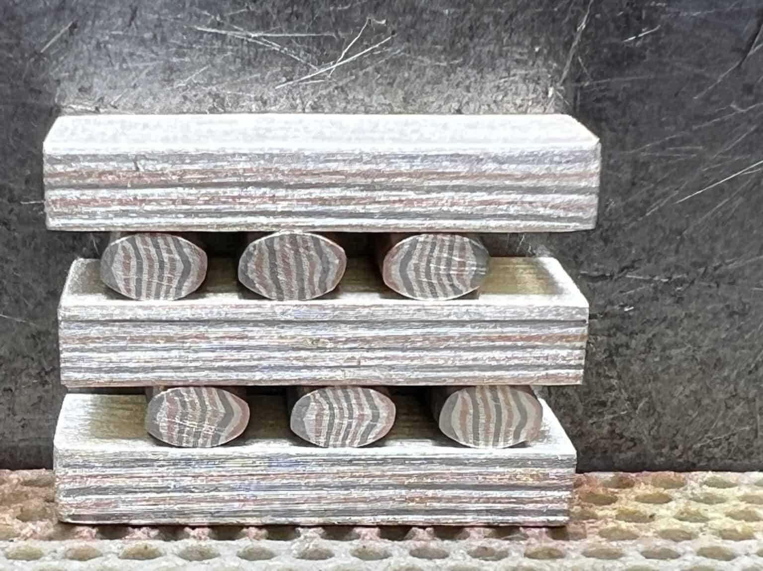 Silver and Gray Mokume Gane Wood Grain Ring - arnkrebs.com