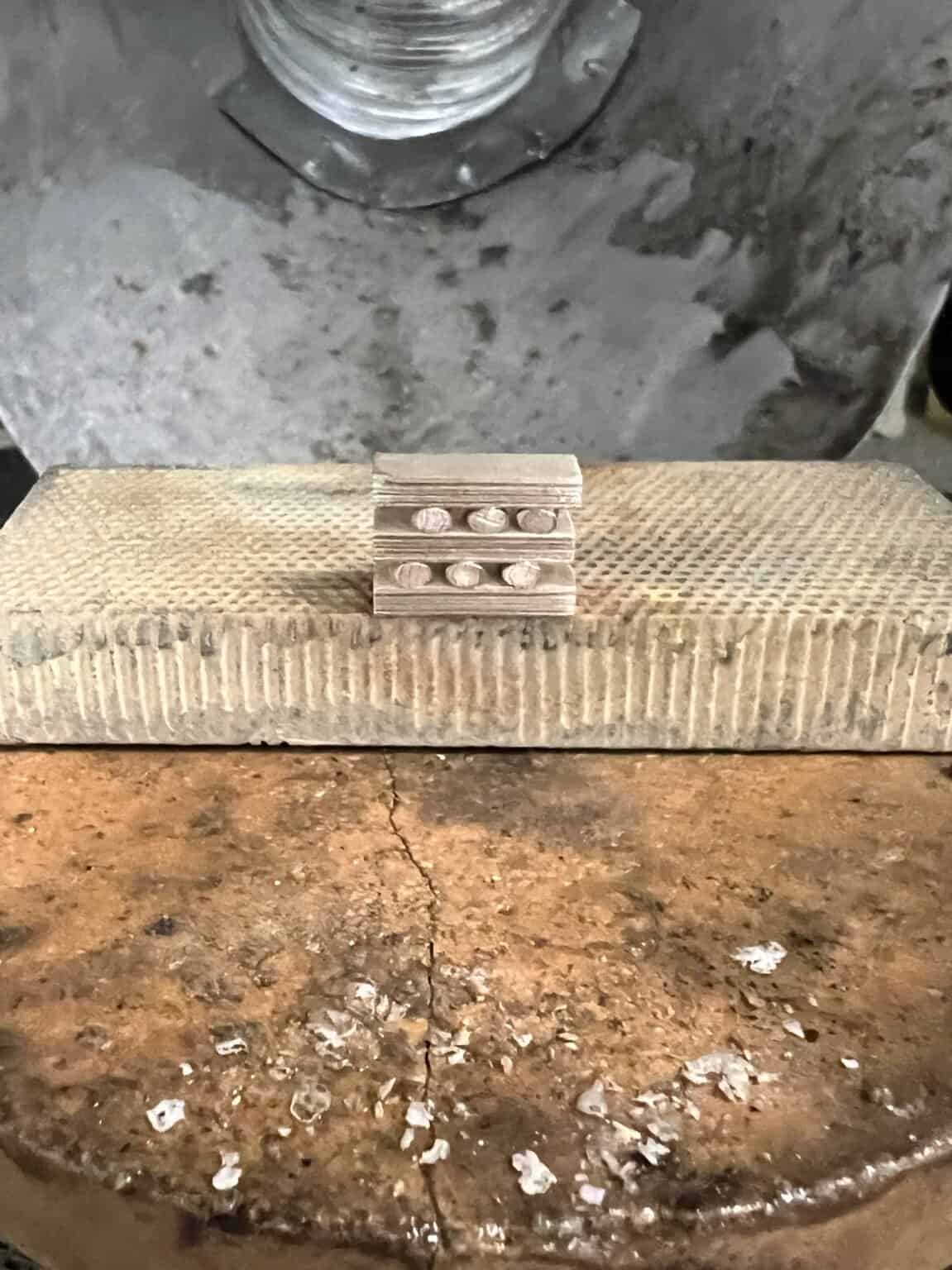 Silver and Gray Mokume Gane Wood Grain Ring - arnkrebs.com